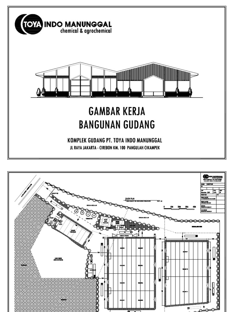 Gambar Kerja Gudang 1-4 Toya Cikampek | PDF