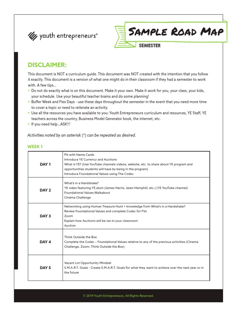 Sample Road Map Semester | PDF | Entrepreneurship | Market Segmentation