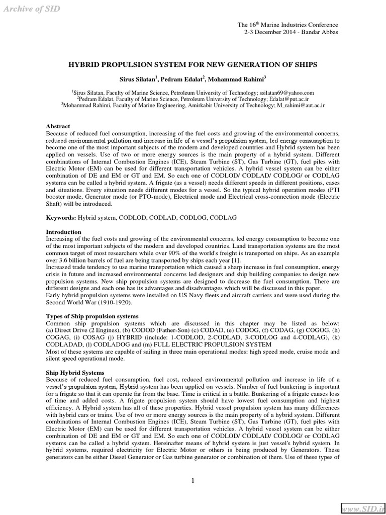 Codlog Vs Codlag | PDF | Marine Propulsion | Hybrid Vehicle