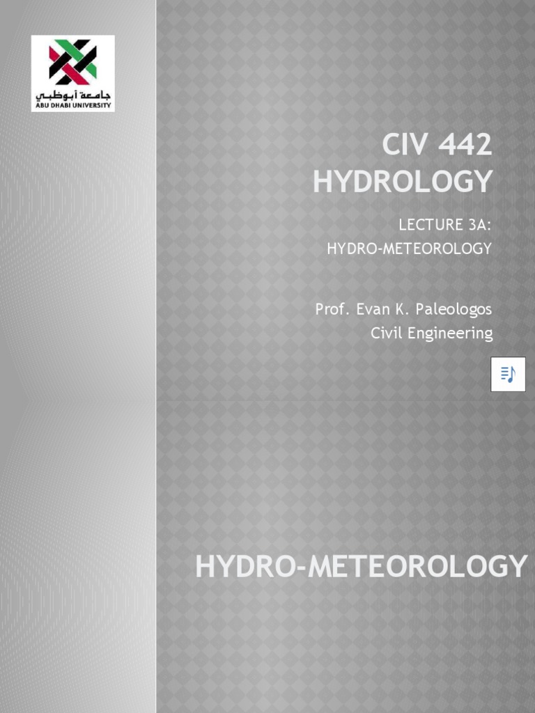 CIV 442 Hydrology: Lecture 3A: Hydro-Meteorology | Download Free PDF ...