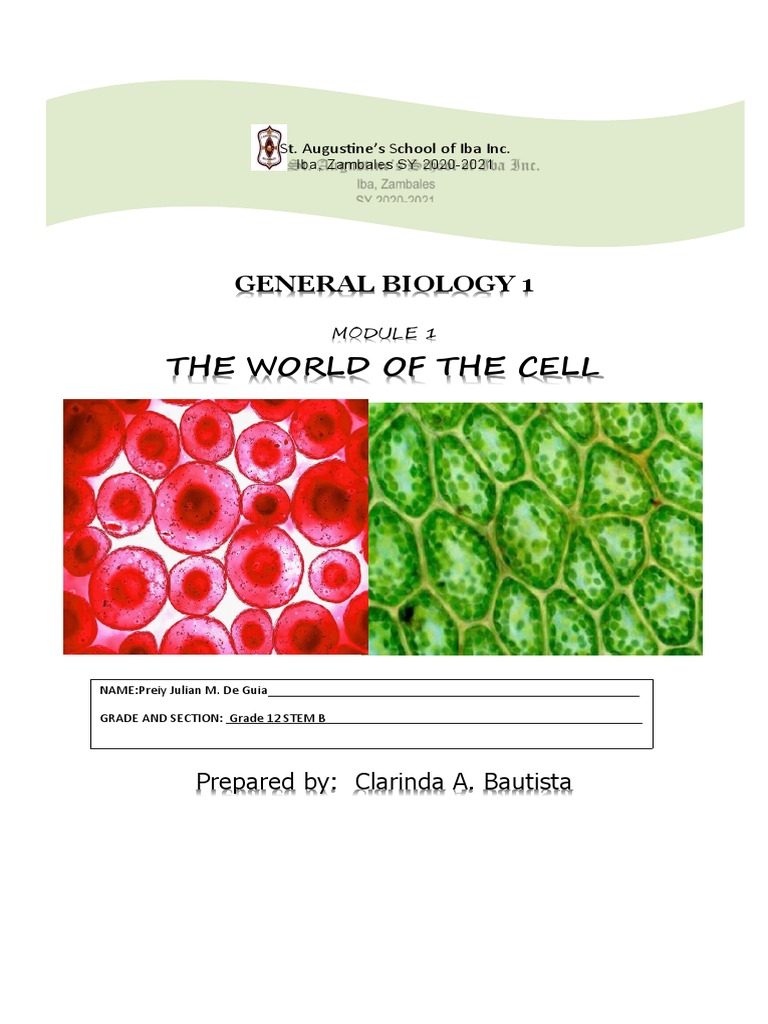 The World of The Cell: General Biology 1 | PDF | Cell (Biology) | Organelle