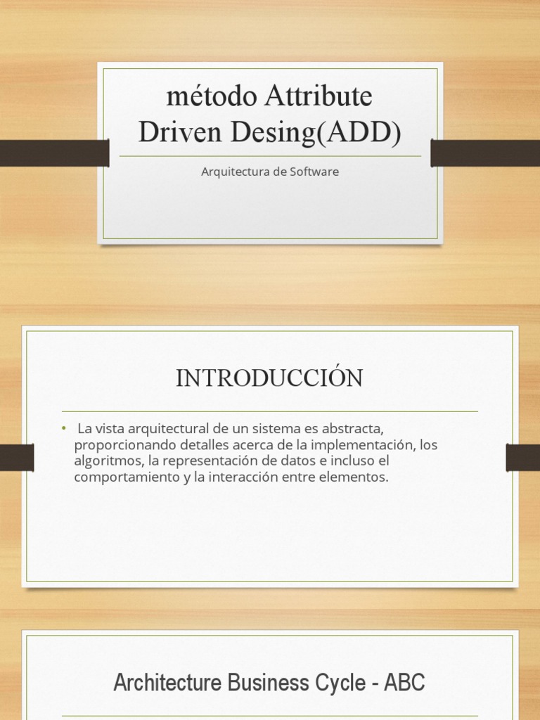 Método ADD en Arquitectura de Software | PDF | Arte | Informática