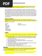 Running Head: Food Test Lab Report 1 | PDF | Chemistry | Physical Sciences