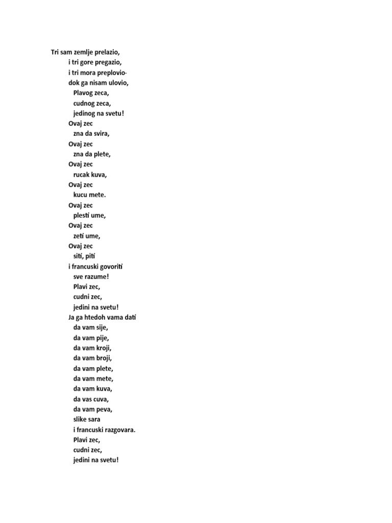 Plavi Zec-Dusko Radovic | PDF