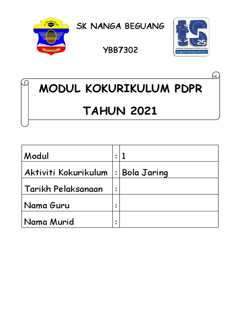 Template Modul Kokurikulum 2021 | PDF
