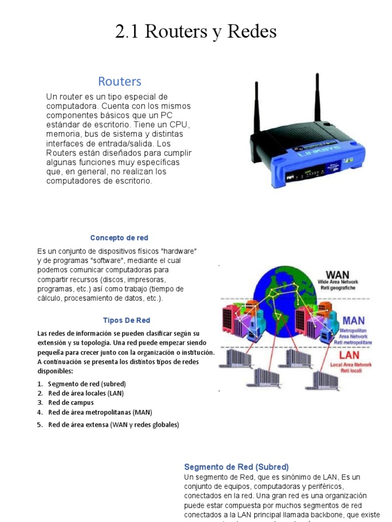 Routers y Redes | PDF | Red de computadoras | Enrutador (Computación)