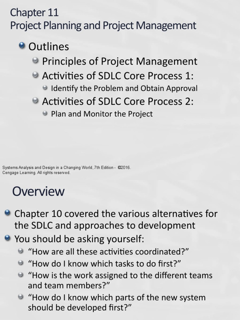 Outlines: Project Planning and Project Management | PDF | Feasibility ...