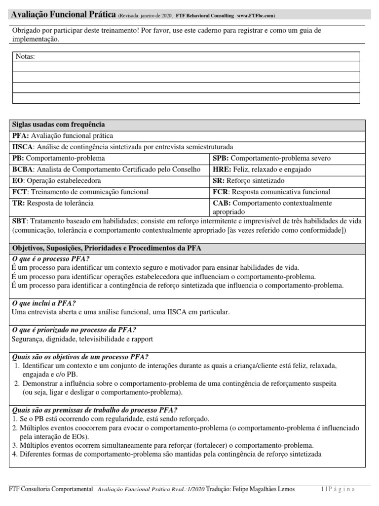 Pfa Workbook Português | PDF | Entrevista | Consultor