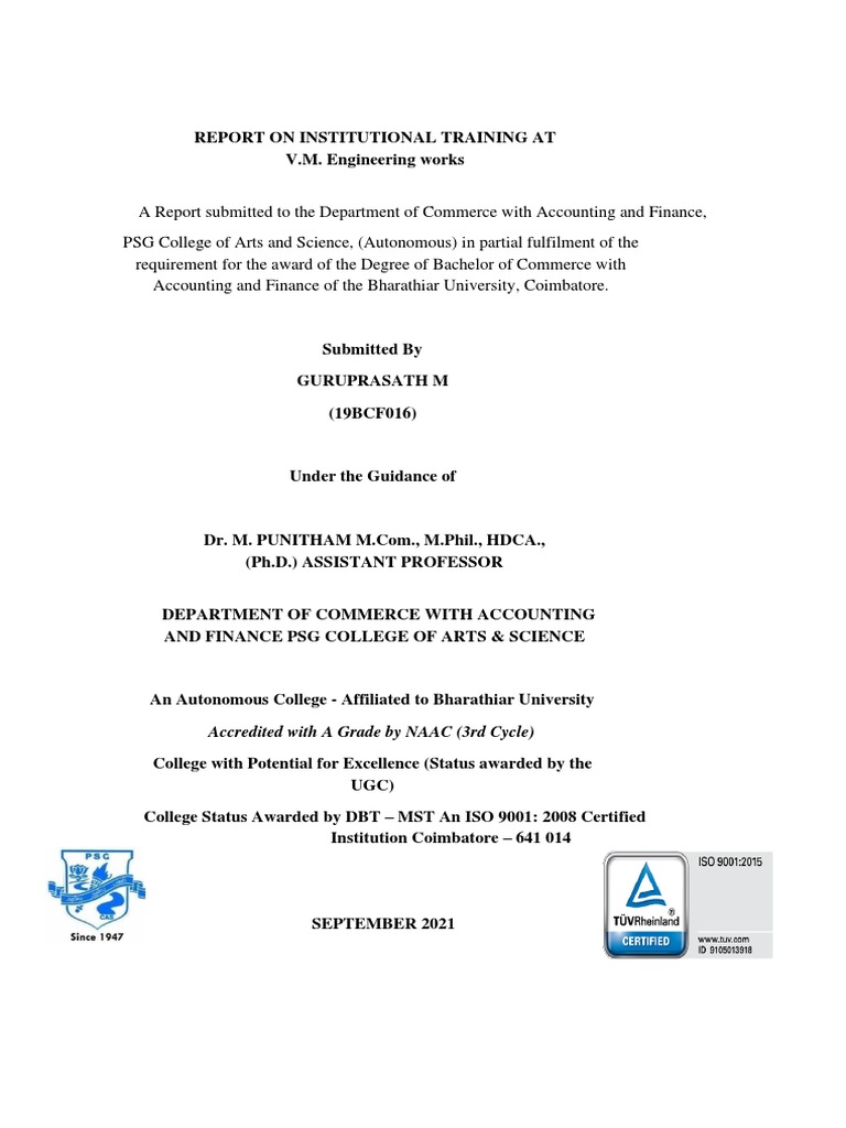 Accredited With A Grade by NAAC (3rd Cycle) | PDF | Depreciation | Pump