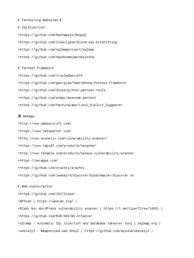Pentesting SQL Injection | PDF | Vulnerability (Computing) | Computer ...
