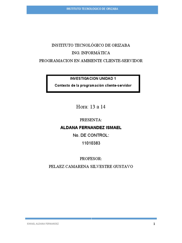 Programación Cliente-Servidor: Conceptos Clave | PDF | Servidor ...
