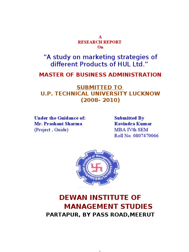 Marketing Strategies of Different Products of HUL LTD | PDF | Public ...