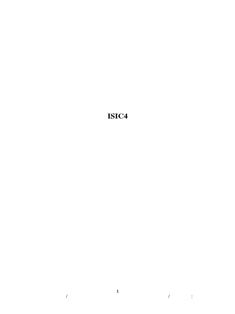 ISIC4 | PDF
