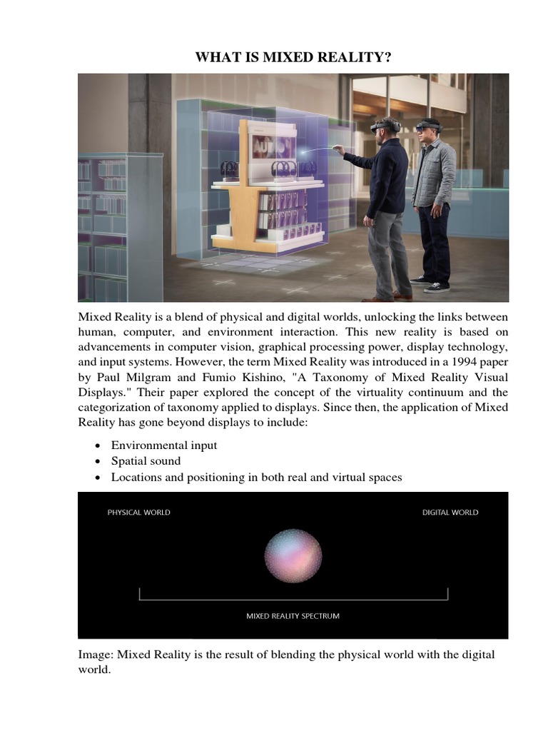 What Is Mixed Reality | PDF | Mixed Reality | Augmented Reality