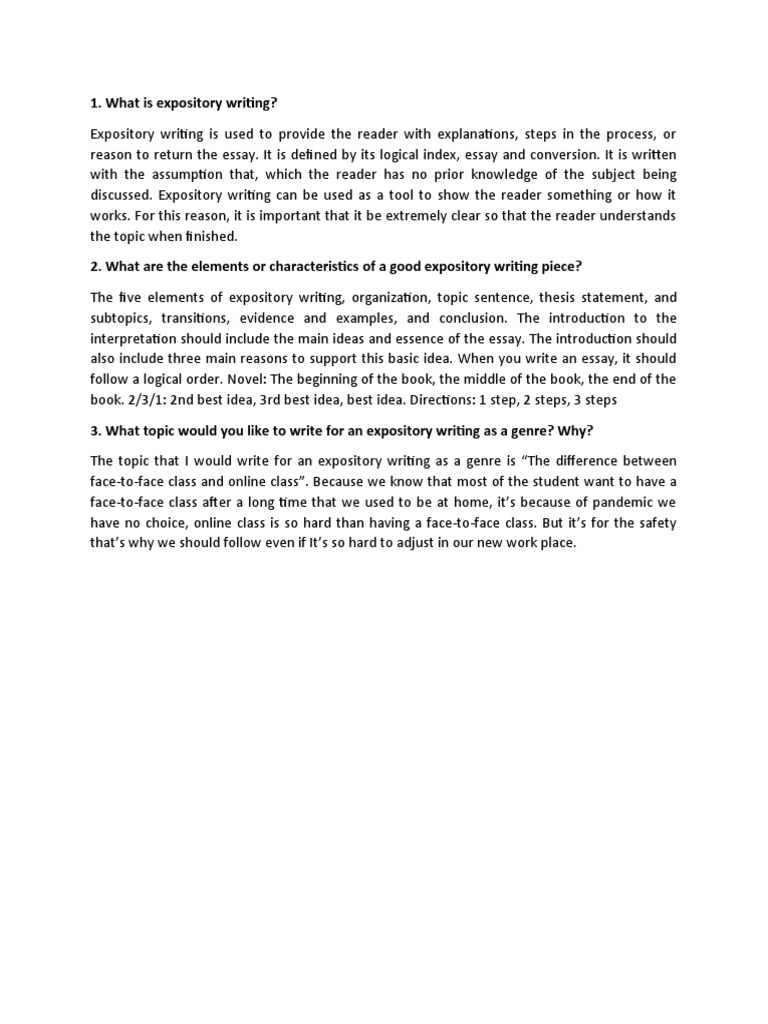 What Is Expository Writing? | PDF | Career & Growth | Language Arts ...