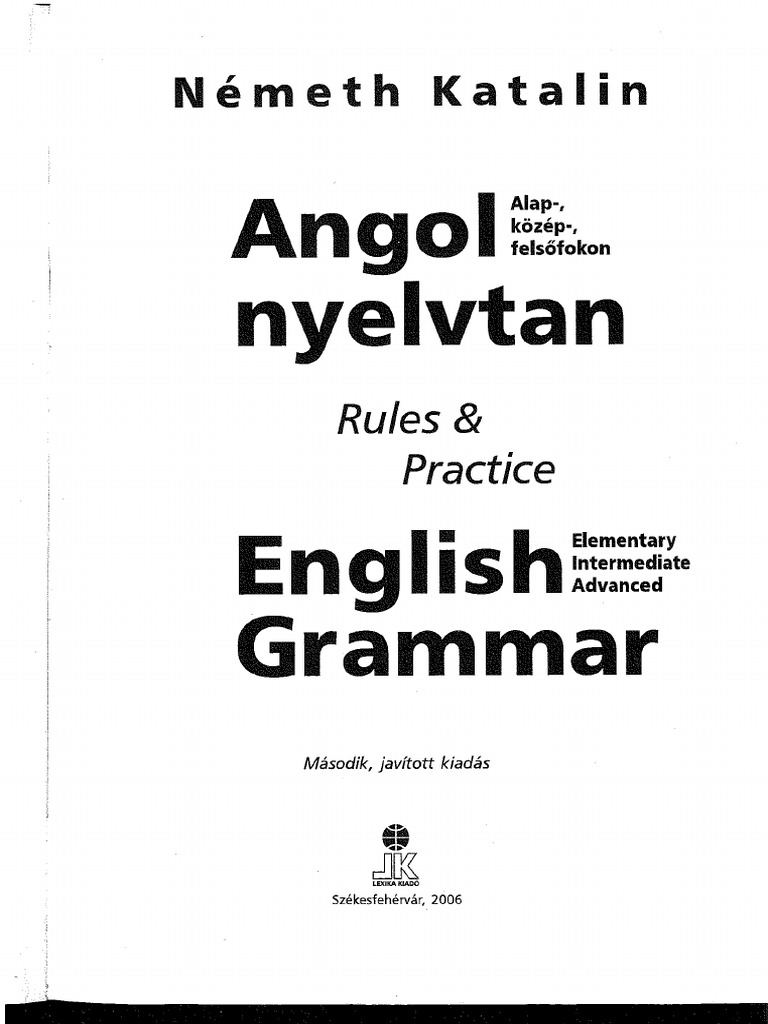 Angol Nyelvtan Könyv (1) - Compressed | PDF