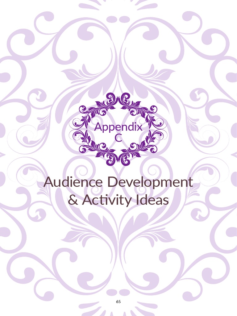 Audience Development & Activity Ideas: Appendix C | PDF | Target ...
