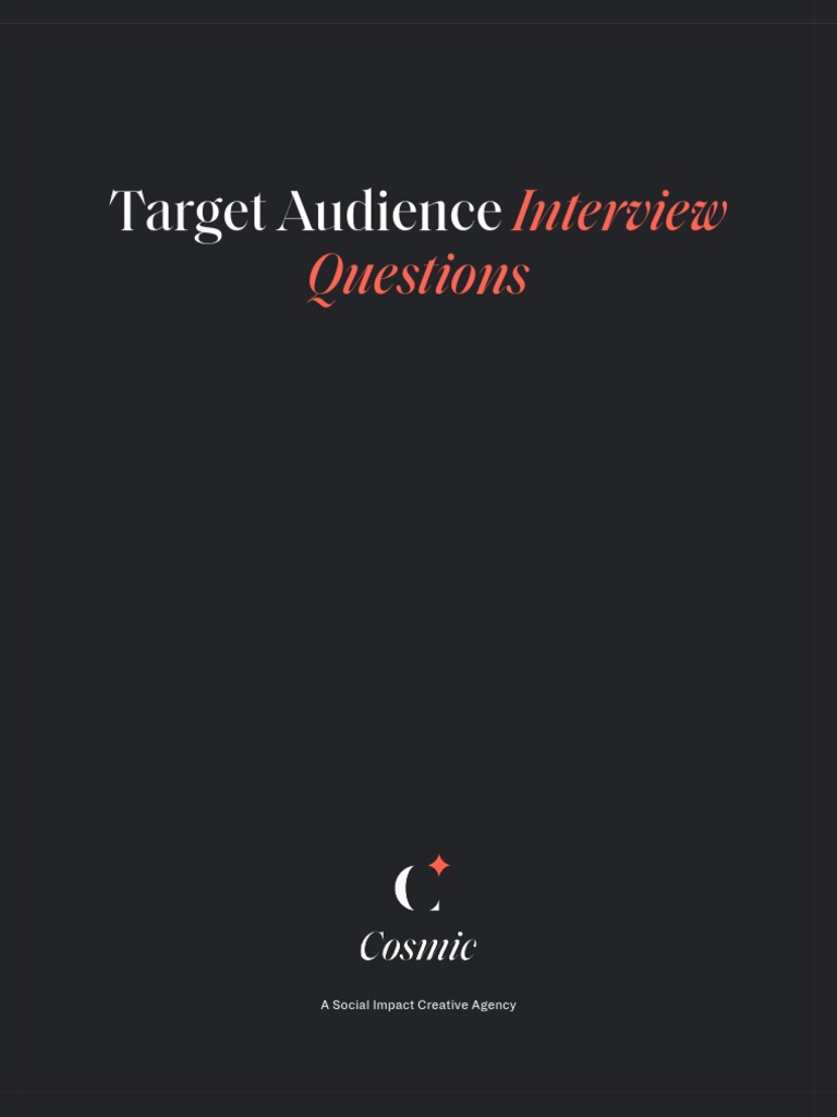 Audience Interview Guide | PDF | Interview | Target Audience