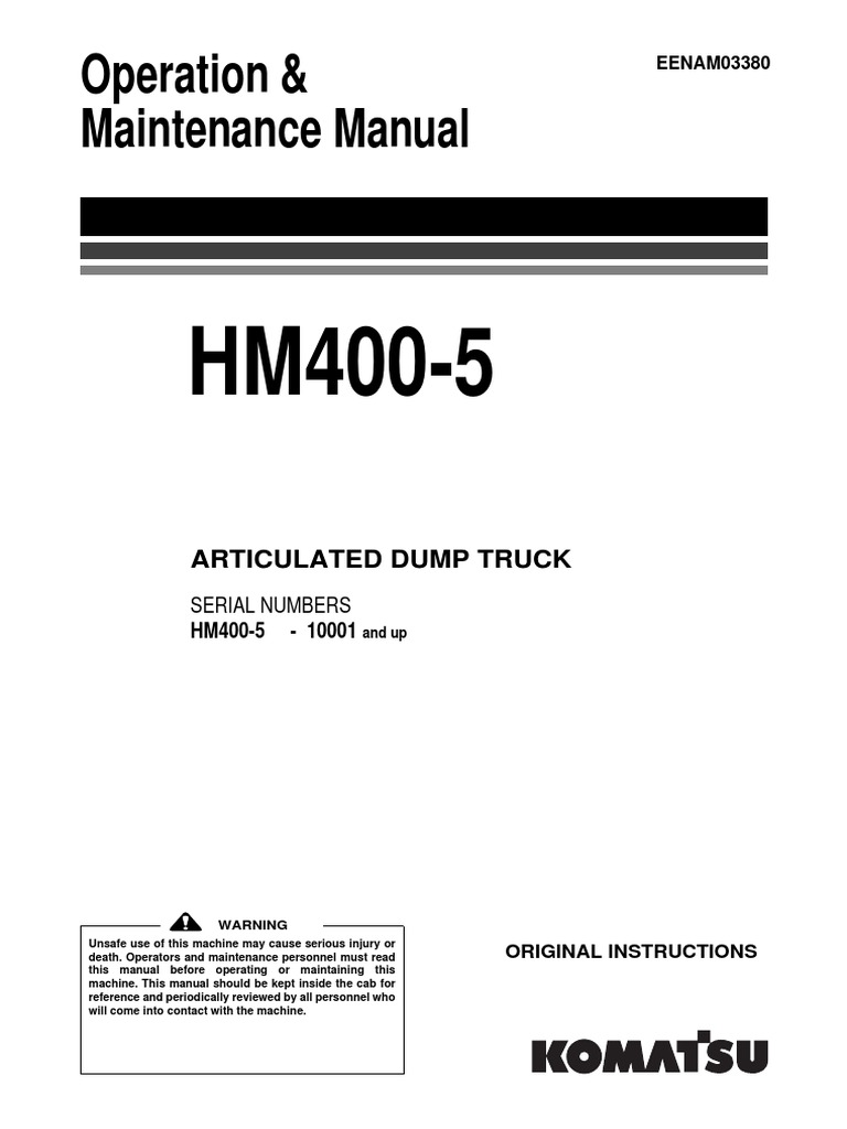 HM400 5 Operation Manual | PDF | Safety | Exhaust Gas