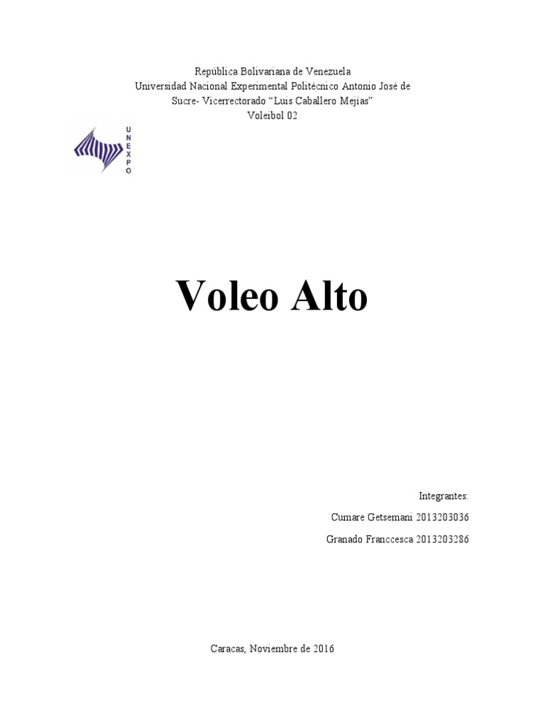 Técnicas del Voleo Alto en Voleibol | PDF | Vóleibol