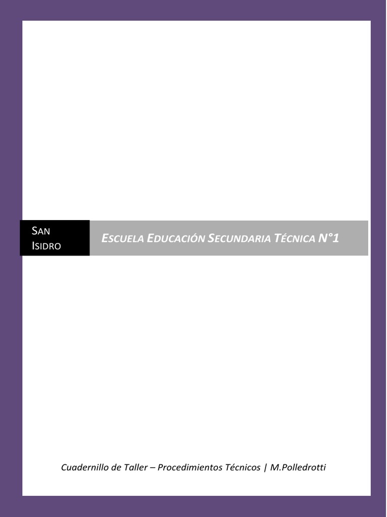 Cuadernillo Procedimientos Tecnicos 2020 | PDF | Herramientas