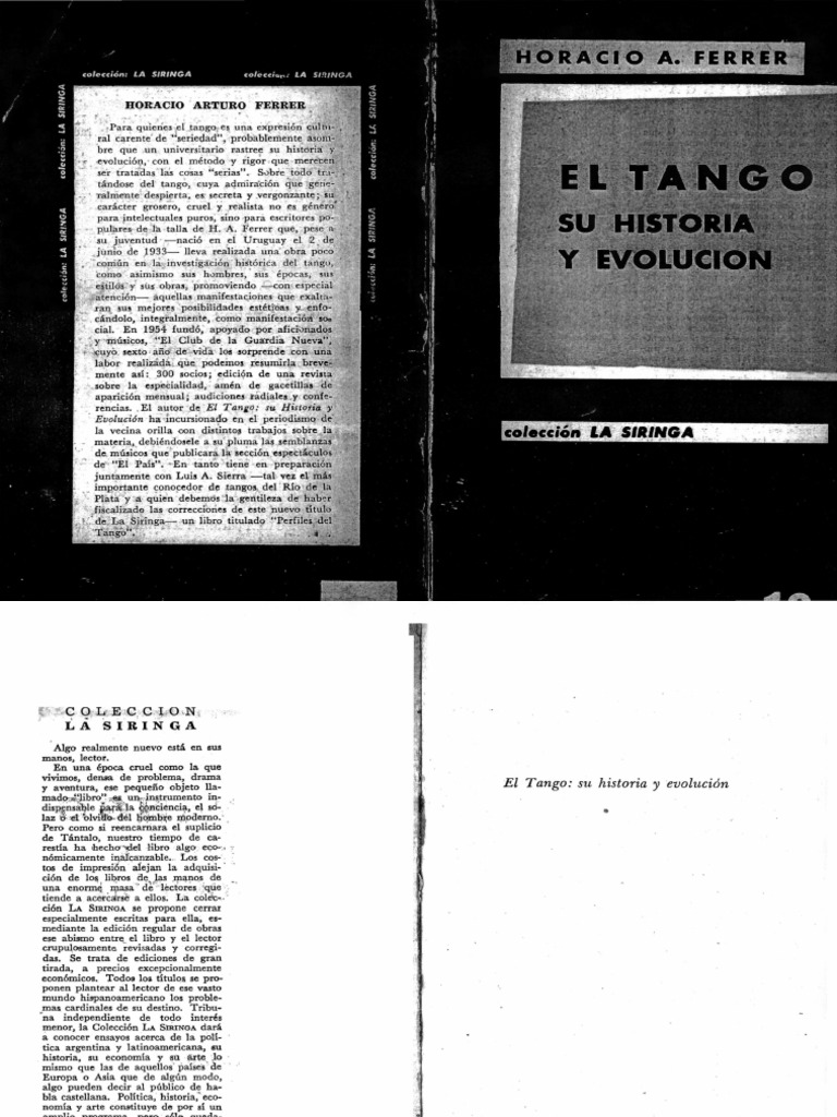 EL Tango. Su Historia y Evolucion | PDF | Ciencias sociales | Libros ...