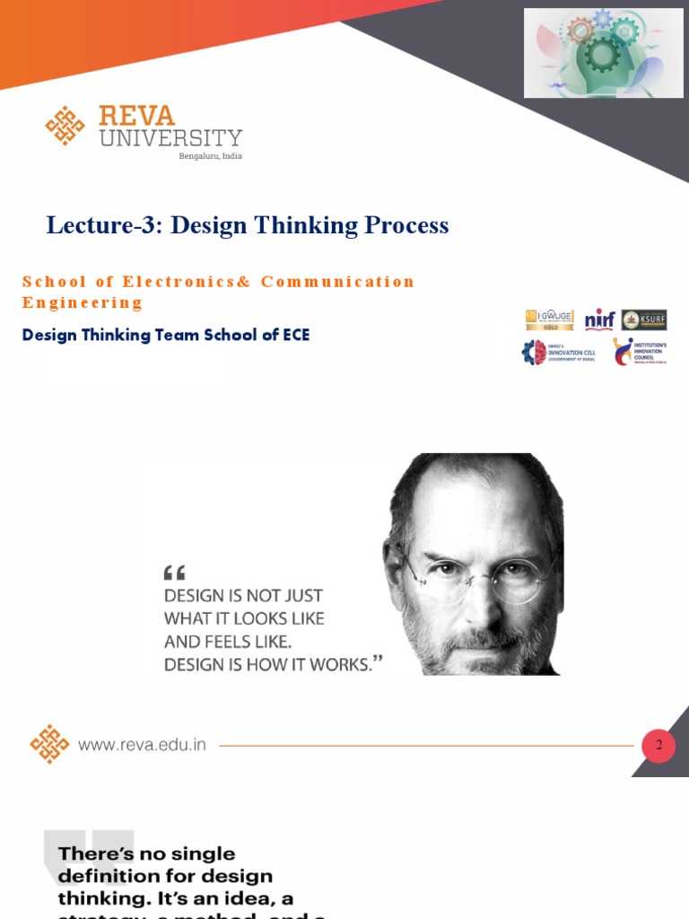 Lecture-3: Design Thinking Process: School of Electronics ...