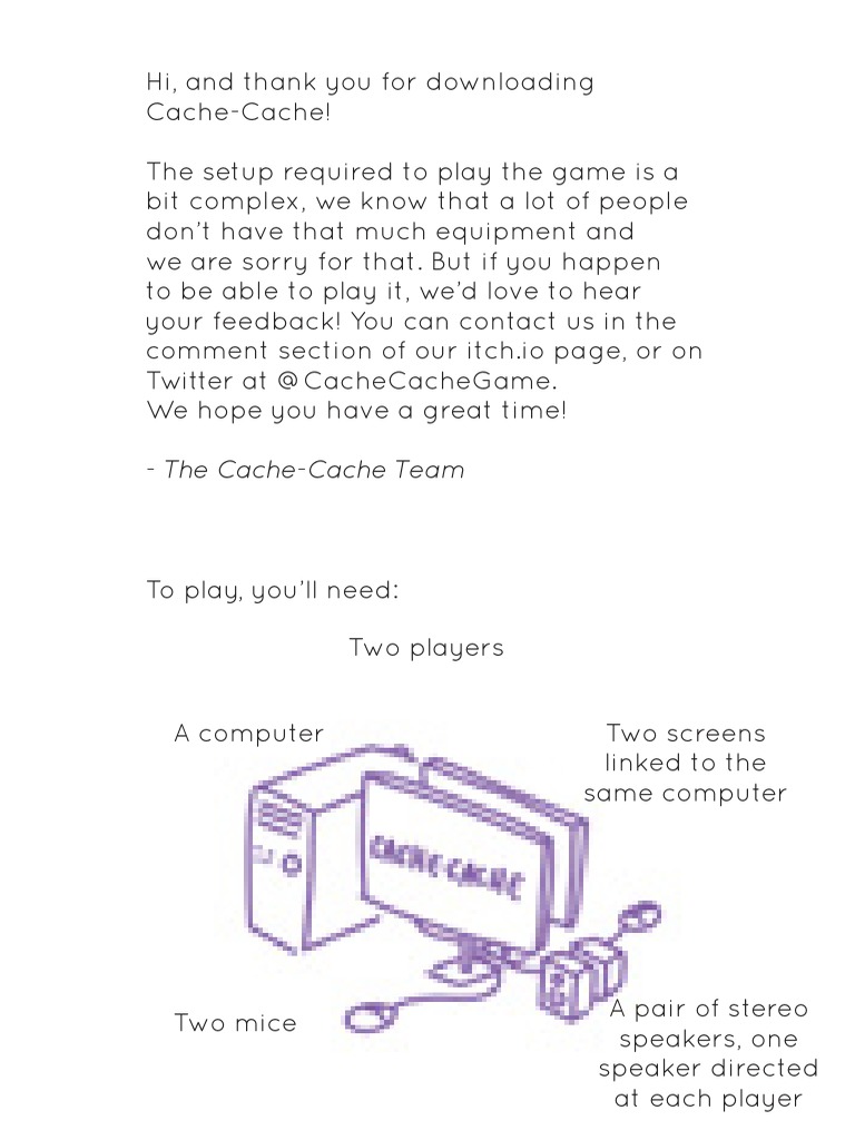Cache Cache Setup Notice | PDF
