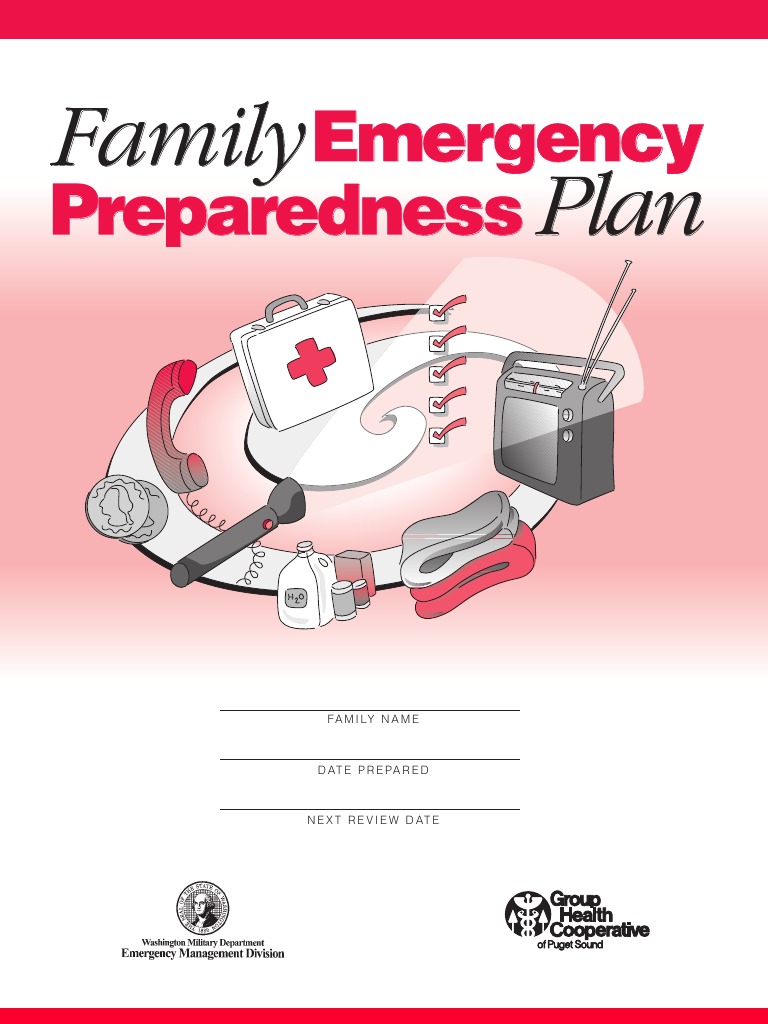 Emer Emergency Gency PR Prepar Eparedness Edness: Family Family Plan ...
