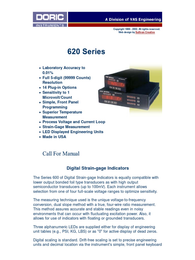 Digital Strain-Gage Indicators: Web Design by | PDF | Thermocouple ...