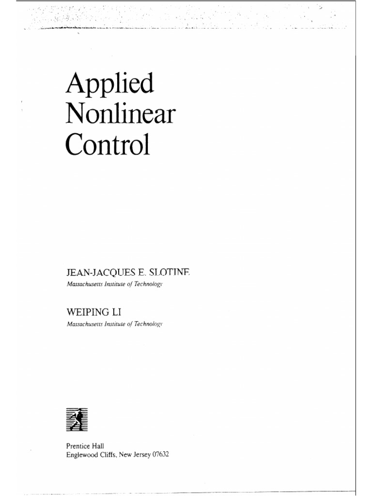 Jean-Jacques Slotine, Weiping Li - Applied Nonlinear Control-Pearson ...