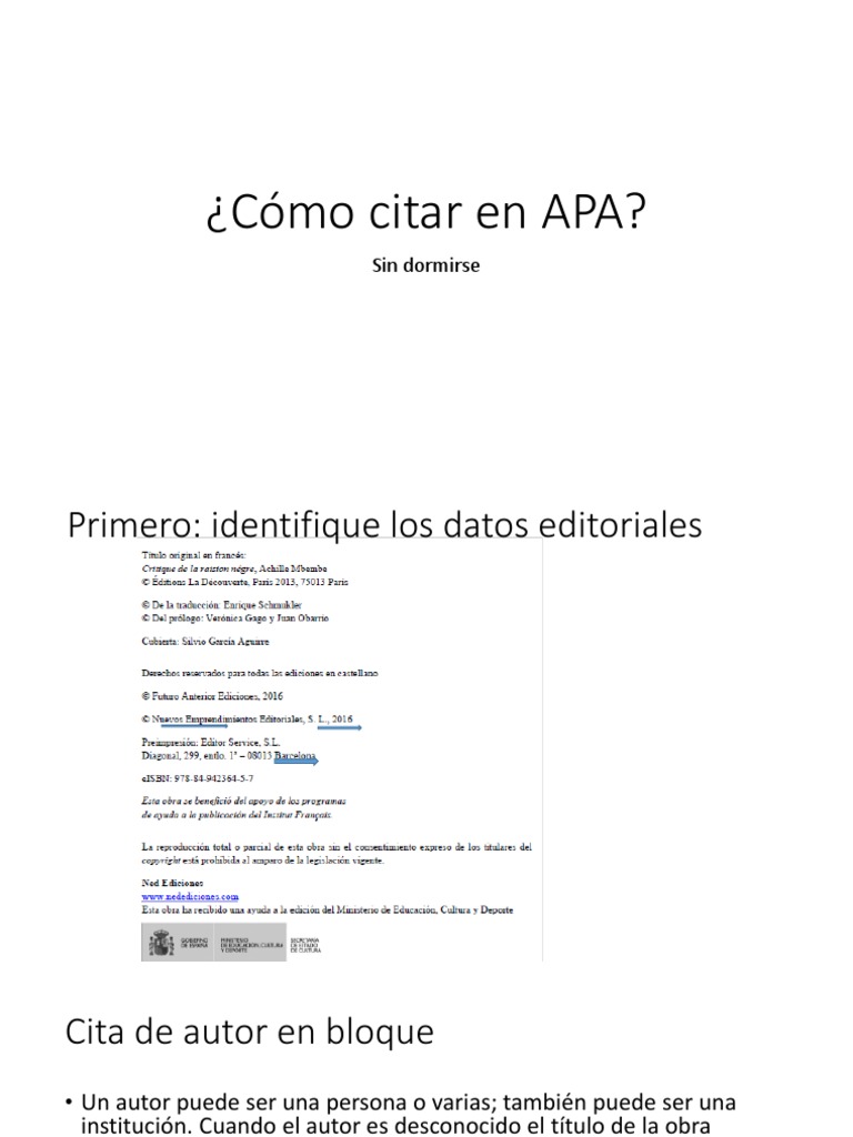 Cómo Citar en APA | PDF | Coma | Estilo apa