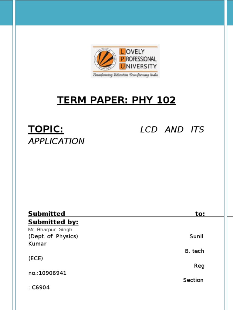 LCD and Its Applications | PDF | Liquid Crystal Display | Thin Film ...
