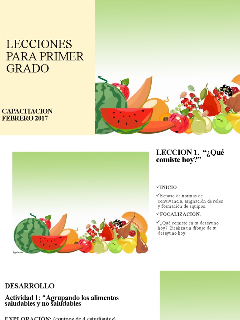 Leccion 1 | PDF | Comida y bebida