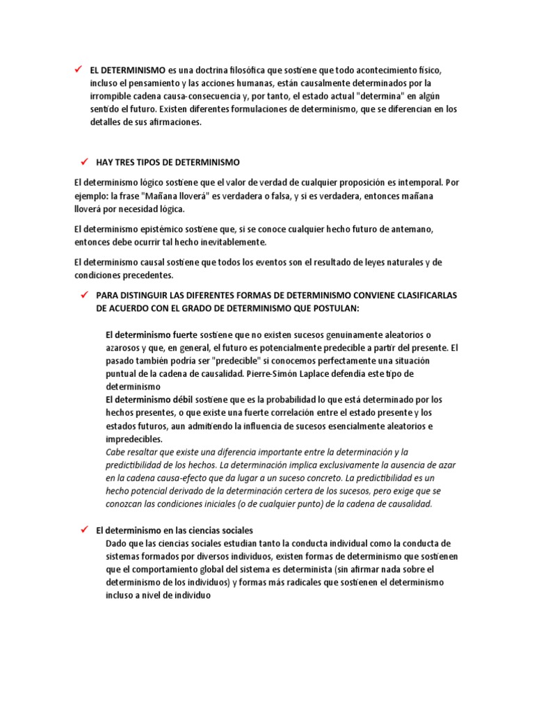 DETERMINISMO | PDF | Determinismo | Science