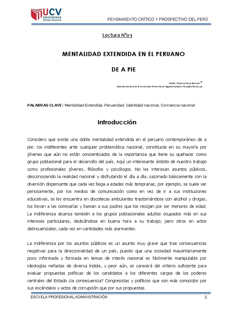 Lectura Complementaria 3 | PDF | Perú | Lima