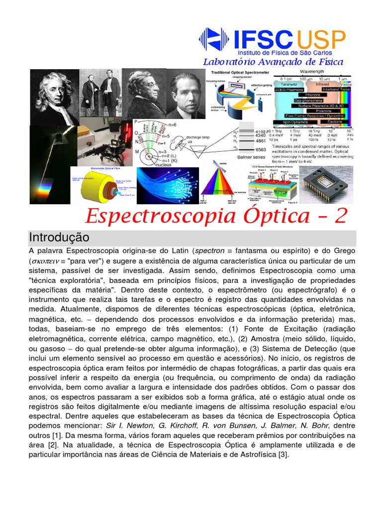 Registro e Análise de Espectros Ópticos Utilizando um Espectrômetro ...