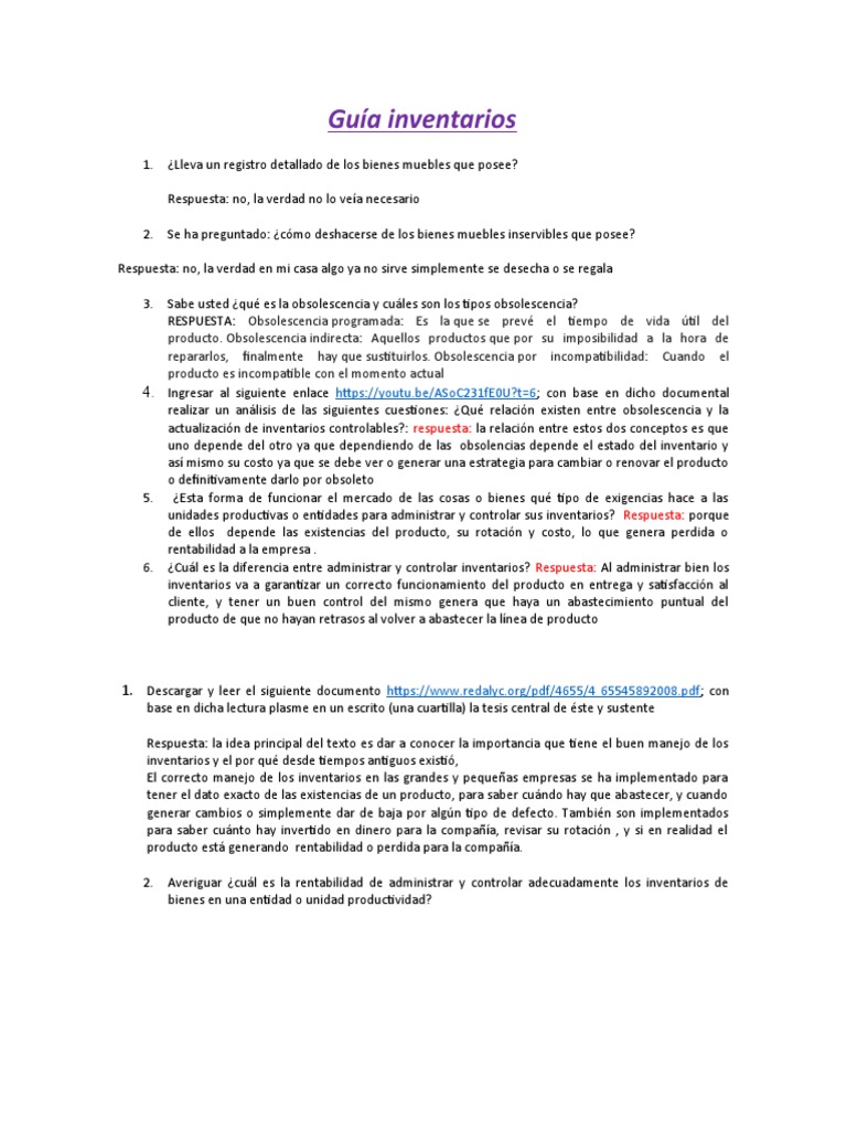 Guia Inventarios | PDF | Inventario | Contabilidad