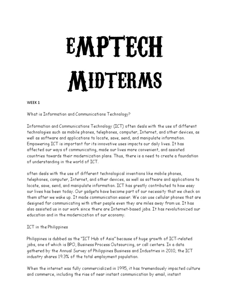 Emptech Reviewer | PDF | Internet & Web | World Wide Web