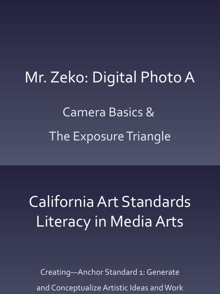 Digital Camera Basics & Exposure Triangle | PDF | Shutter Speed ...