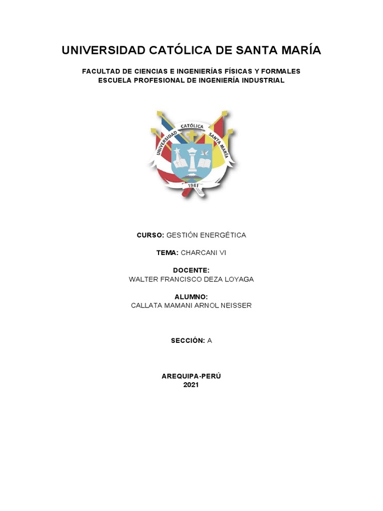 Arnol Callata Charcani 6 | PDF | Hidroelectricidad | Canal