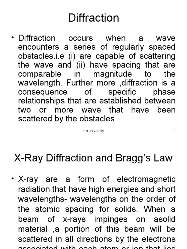 Diffraction: Itm University 1 | PDF | Microscope | Transmission ...