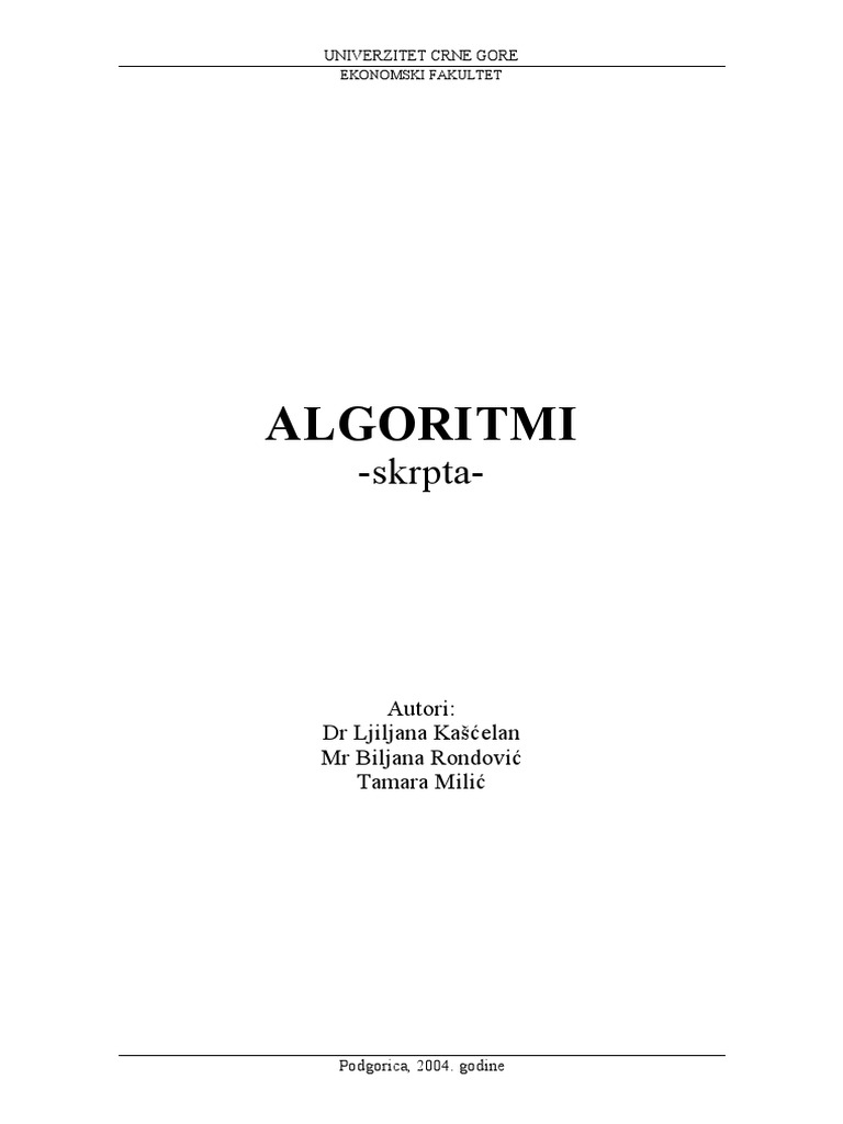 ALGORITMI | PDF