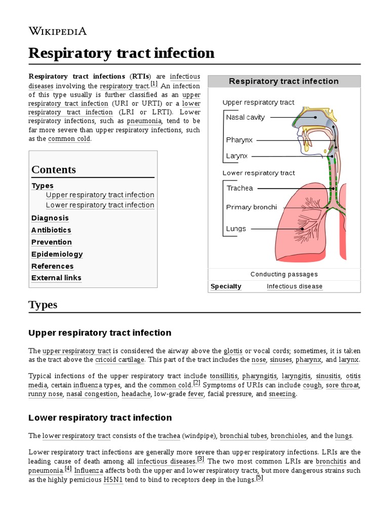 Respiratory Tract Infection Pdf Diseases And Disorders Public Health