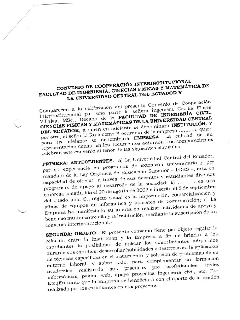 Modelo de Convenio | PDF