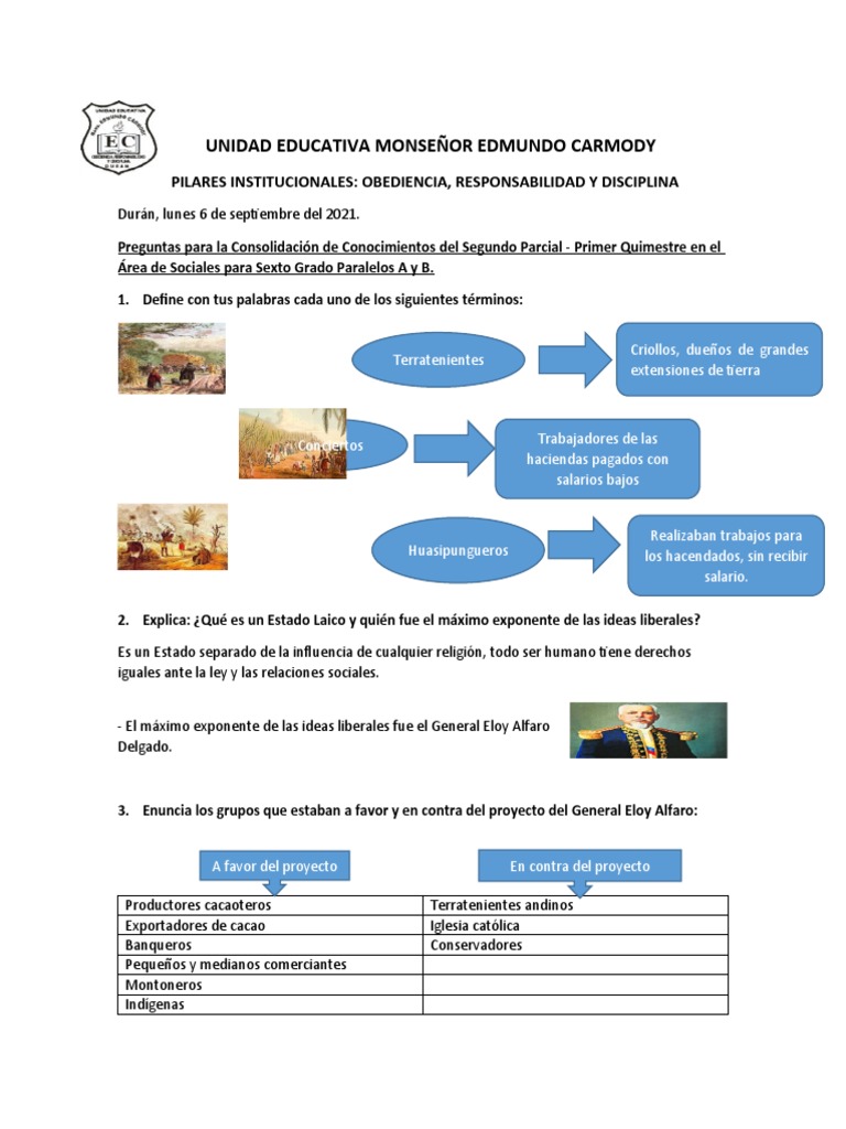 Preguntas de Sociales para Sexto Grado | PDF