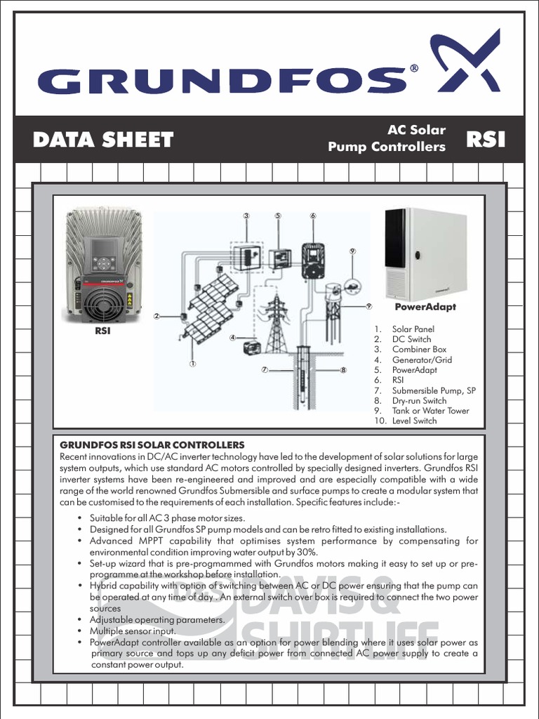 Grundfos Rsi Pump Controller | PDF | Power Inverter | Electric Motor