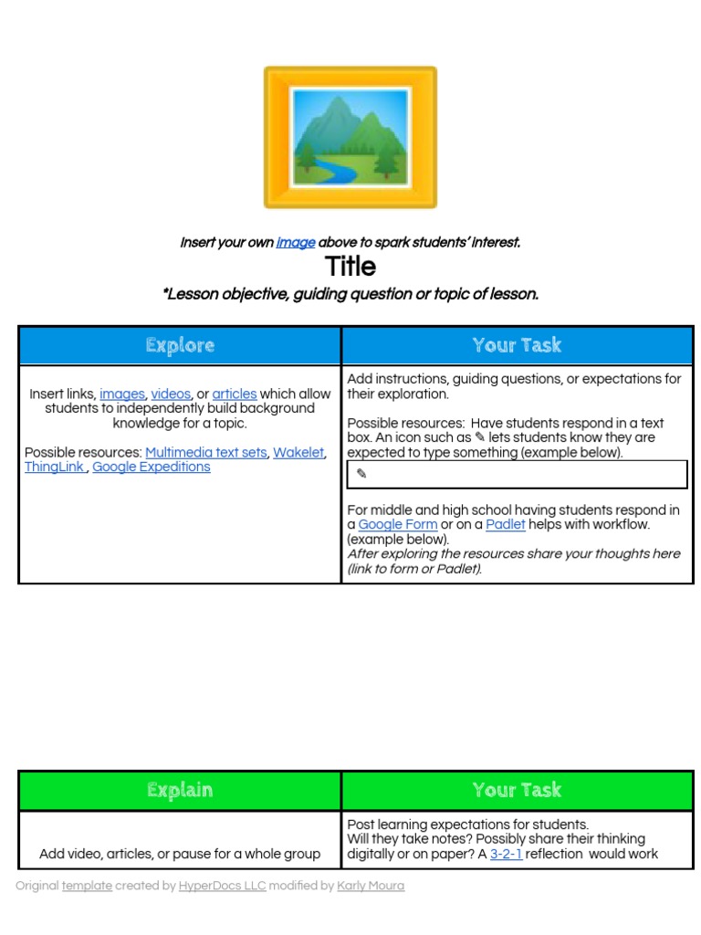 Resources Explore-Explain-Apply-Extend HyperDoc | PDF | Multimedia ...