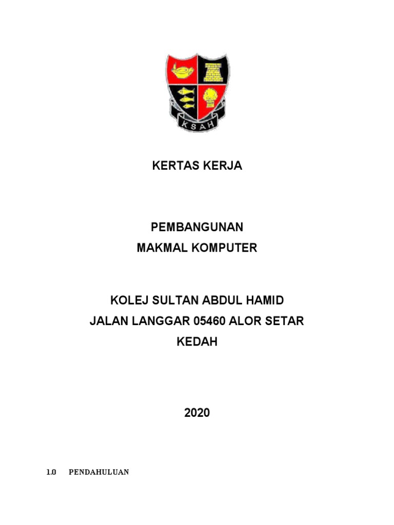 Kertas Kerja Makmal Ict 2020 | PDF