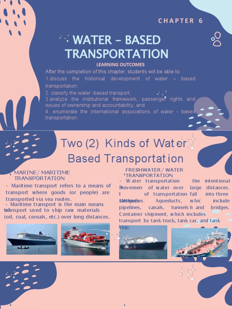Water - Based Transportation: After The Completion of This Chapter ...